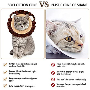 Recovery Collar for Dogs and Cats Pet Cat Cone Cute Funny Soft Cone for Cats Comfortable Dog Neck Cone Lightweight Adjustable Protective Cone for Puppy Cat Kitten Prevent Licking Wounds (Small)