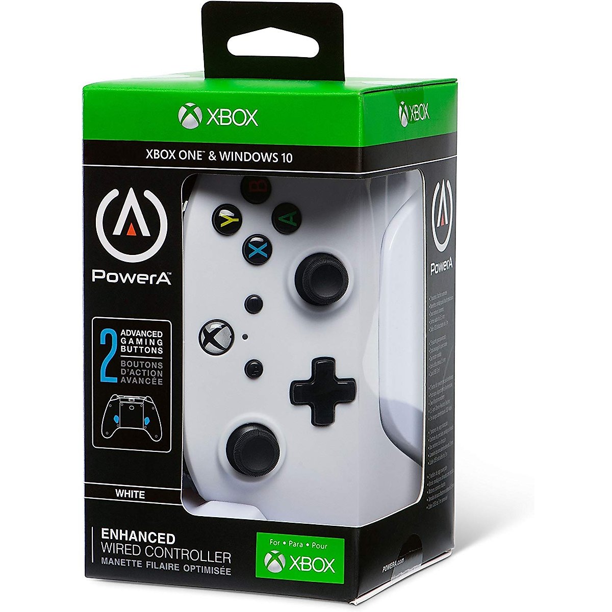 PowerA Enhanced Wired Controller for Xbox One - White, Gamepad, Wired Video Game Controller, Gaming Controller, Xbox One, Works with Xbox Series X|S