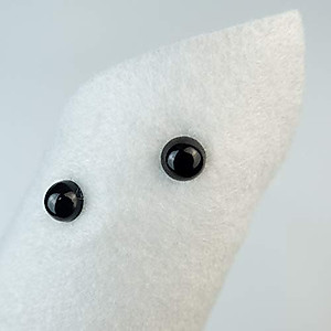 Plastic Safety Eyes for Amigurumi, 240PCS 6mm - 14mm Black Solid Craft Doll Eyes with Washers for Crafts, Crochet Toy and Stuffed Animals