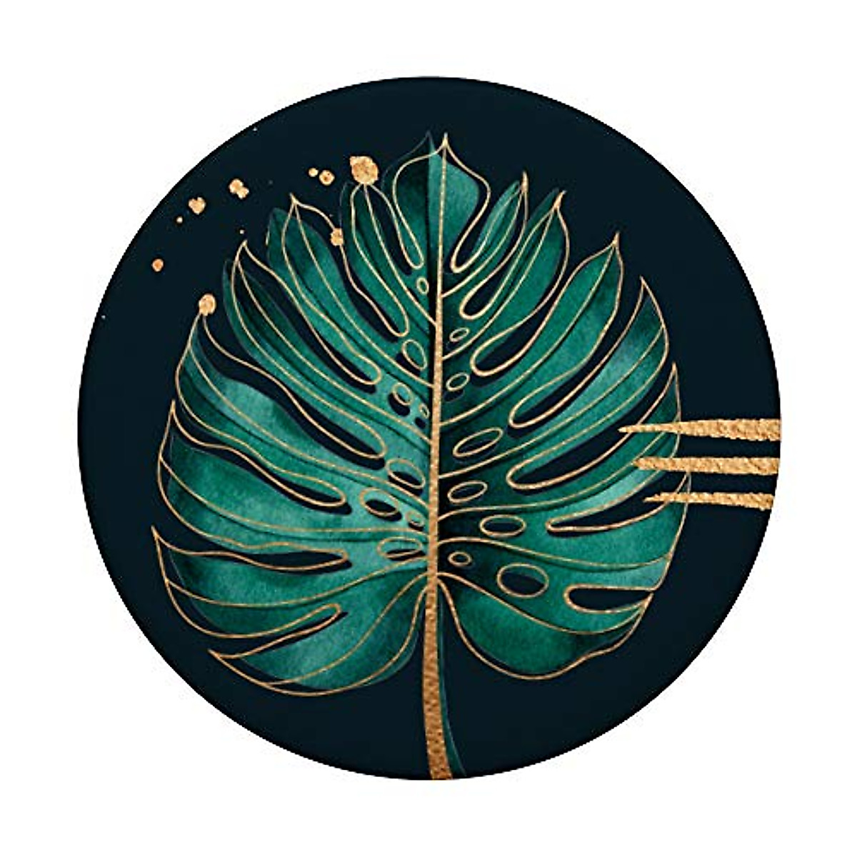 Tropical Green Palm Leaves Monstera Botanical Plants Leaf PopSockets Grip and Stand for Phones and Tablets