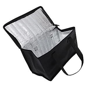 UPKOCH Camping Insulated Bag 4pcs Insulation Cold Food Insulated Portable Insulation Thermal Insulation Non-woven Fabric Drinks Black Aluminum Delivery Storage