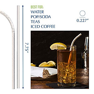 Aardvark 7.75" White Jumbo Eco-Flex Paper Straws, 4,800 ct