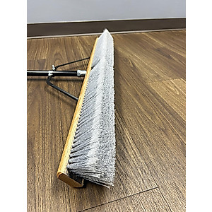 American Select Tubing Pbsa36004 Heavy Duty 36" Smooth-Surface Push Broom with Silver/Black Handle