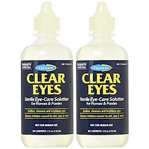 (2 Pack) Farnam Clear Eyes for Horses, 4fl oz