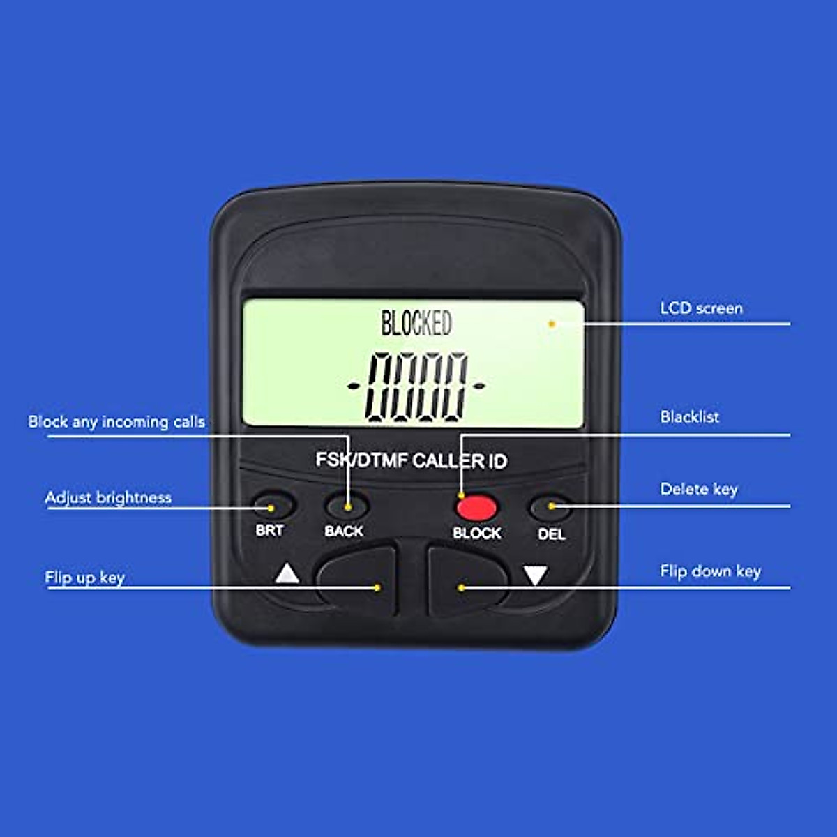 Call Blocker, Caller ID Box Phone Blocker, Call Blocking Device, 2000 Numbers for Landline Phones Answering Machine Home Cordless Phones