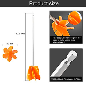 LITKIWI New Design Paint Mixer Drill Attachment with 1/4"Hex Shank Adapt to Quick Chuck Drill,Multipurpose Paint Stirrer for Liquids that Require Constant Stirring(Resin,Epoxy,Paint and etc.)