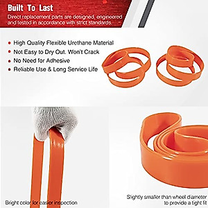 2 Pack Urethane Band Saw Tires for 14" Delta 905145 Craftsman 3AD92501 Band Saw Tires (14 inch x 1 inch x 1/8 inch), Also for Jet, Grizzly, Powermatic, etc - No Adhesive Needed