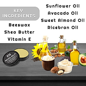 The Man Brand - Unscented Beard Balm No Scent 1 oz - Fragrance-free Leave-in Beard Conditioner for Styling