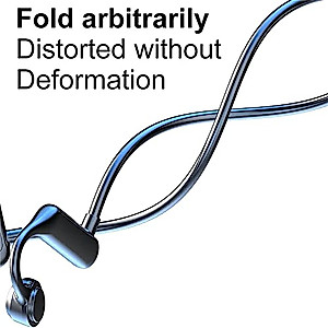 Open Bone Conduction Headphones Wireless Bluetooth 5.3 Headphones Waterproof Sports Noise Cancelling Headphones with Microphone Lb5302 (Black, One Size)