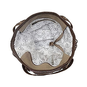 Myra Bag Exuberant Spirit Shoulder Bag Upcycled Cotton & Leather S-2816