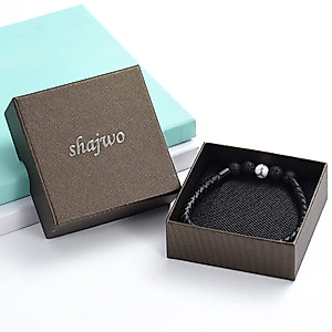 shajwo Cremation Jewelry Lava Stone Urn Bracelet for Ashes for Women Men Chakra Tiger Eyes Genuine Leather Memorial Bracelets