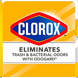 Glad Medium Drawstring Trash Bags with Clorox, 8 Gallon, Lemon Fresh Bleach Scent, 26 Count