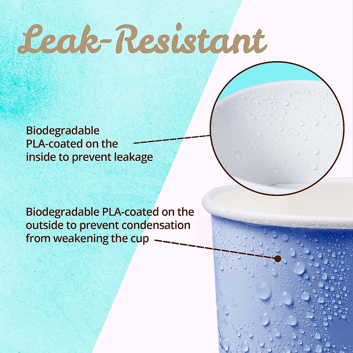 MATICAN Paper Ice Cream Cups with Lids, 40-Pack 11-Oz Soup Cups with Lids, Disposable Ice Cream Containers, 11-Ounce, 5 Pastel