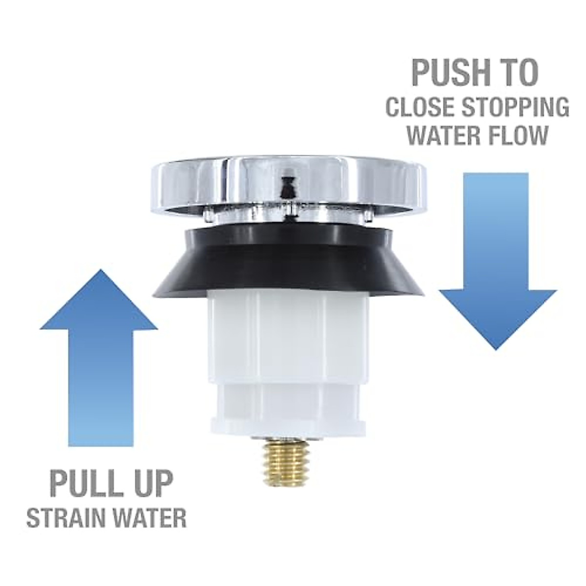 Danco, Chrome, 80811 Touch-Toe Tub Stopper, 2 x 2 x 2.25 inches