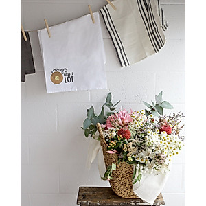 The Cotton & Canvas Co. I Miss You A Waffle Lot Soft and Absorbent Kitchen Tea Towel, Flour Sack Towel and Dish Cloth