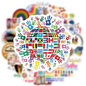 50pcs Diversified Stickers Pack, Beautiful Vinyl Waterproof Sticker Decals for Water Bottles, Laptops, Phones, Skateboards, Helmets, Hard Hats, Suitable for Kids Teen Adults Party Supplies Decor