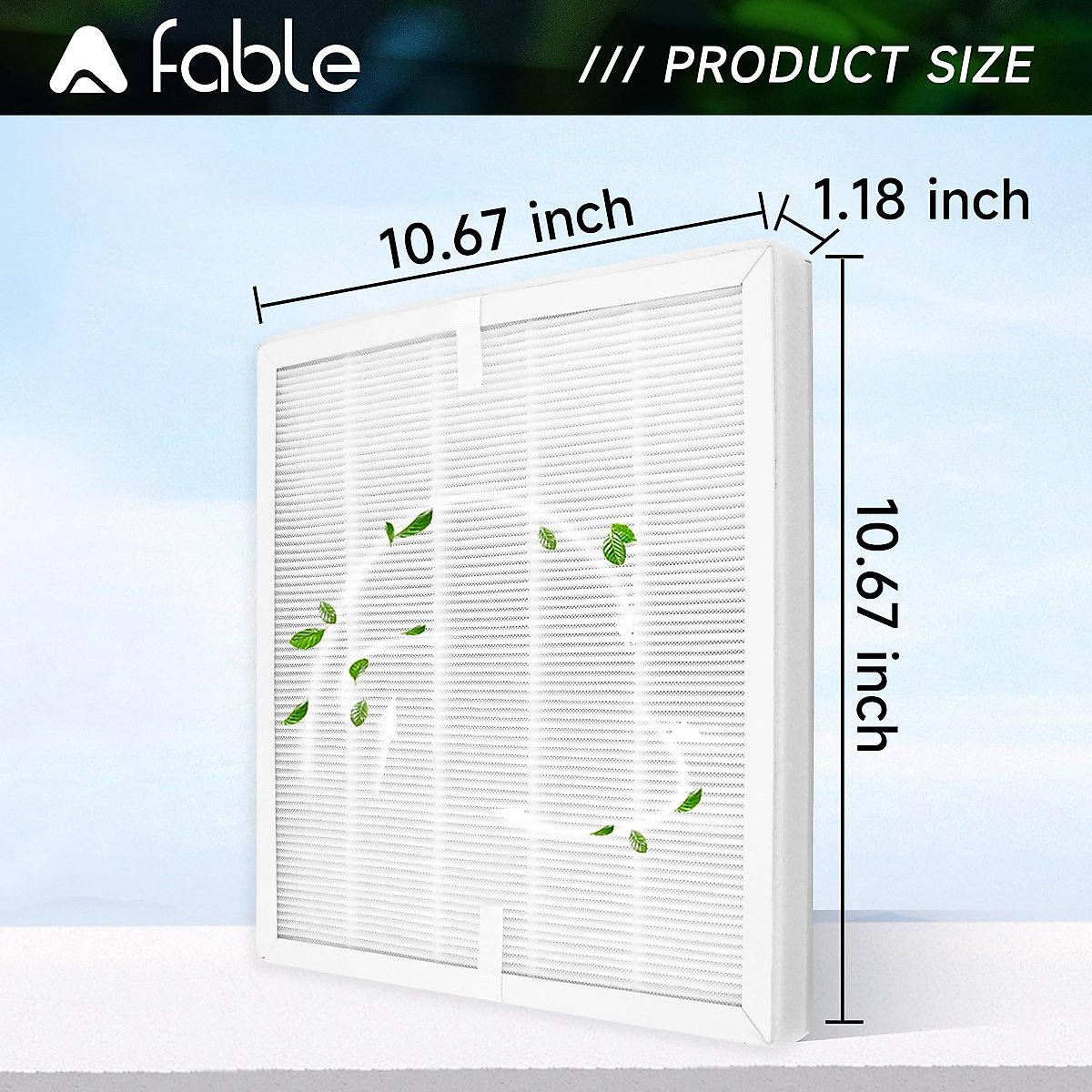 A Fable E-300L Replacement Filter Compatible with mooka and mooka family E-300L Air Purifier, 3 in 1 with Pre-Filter, H13 True HEPA Filter, 2 Pack