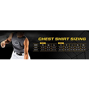 EvoShield Boy's Chest Guard Sleeveless Shirt - Charcoal, Youth Medium