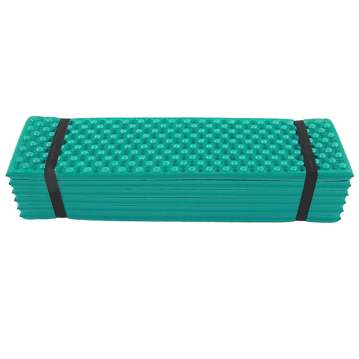 Egg Crate Foam Pad, Foldable Mat Good Elasticity Insulation Black Bottom 2cm Thickness for Outdoor Picnic (Dark Green)