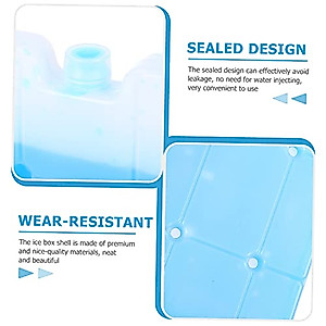 CLISPEED 2pcs Cooler Box Ice Cooler Case Reusable Cold Compress Ice Lunch Reusable Ice Bag Ice Case Freezer Disposable Cooler Food Containers Ice Container Hdpe Cooling Box Portable