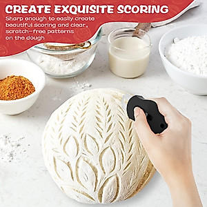 Black Magnetic Bread Lame Slashing Tool Dough Scoring Tool with 5 Razor Blades, Professional Bread Lame for Dough, Sourdough Bread Baking & Bread Making Tools