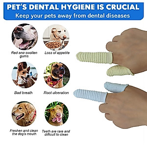 MoiiLavin Pet Toothbrush for Small Dogs Cats Large Dogs Finger Toothbrush