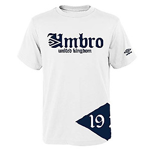 Umbro Men's Heritage UK Shirt, White/Navy Medium