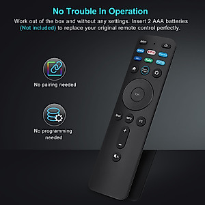 Universal Remote XRT260 for All VIZIO Smart TV Smartcast 4K P-Series V-Series D-Series M-Series XRT136 XRT140 XRT270 Remote Control Replacement