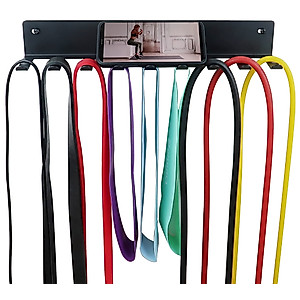 Multi-Purpose Storage Rack Resistance Bands Rack Gym Storage Rack Fitness Bands Rack Heavy Duty Rack for Resistance Bands, Straps, Jump Ropes, Foam Rollers, Chains, Weight Belts, Tools (S)