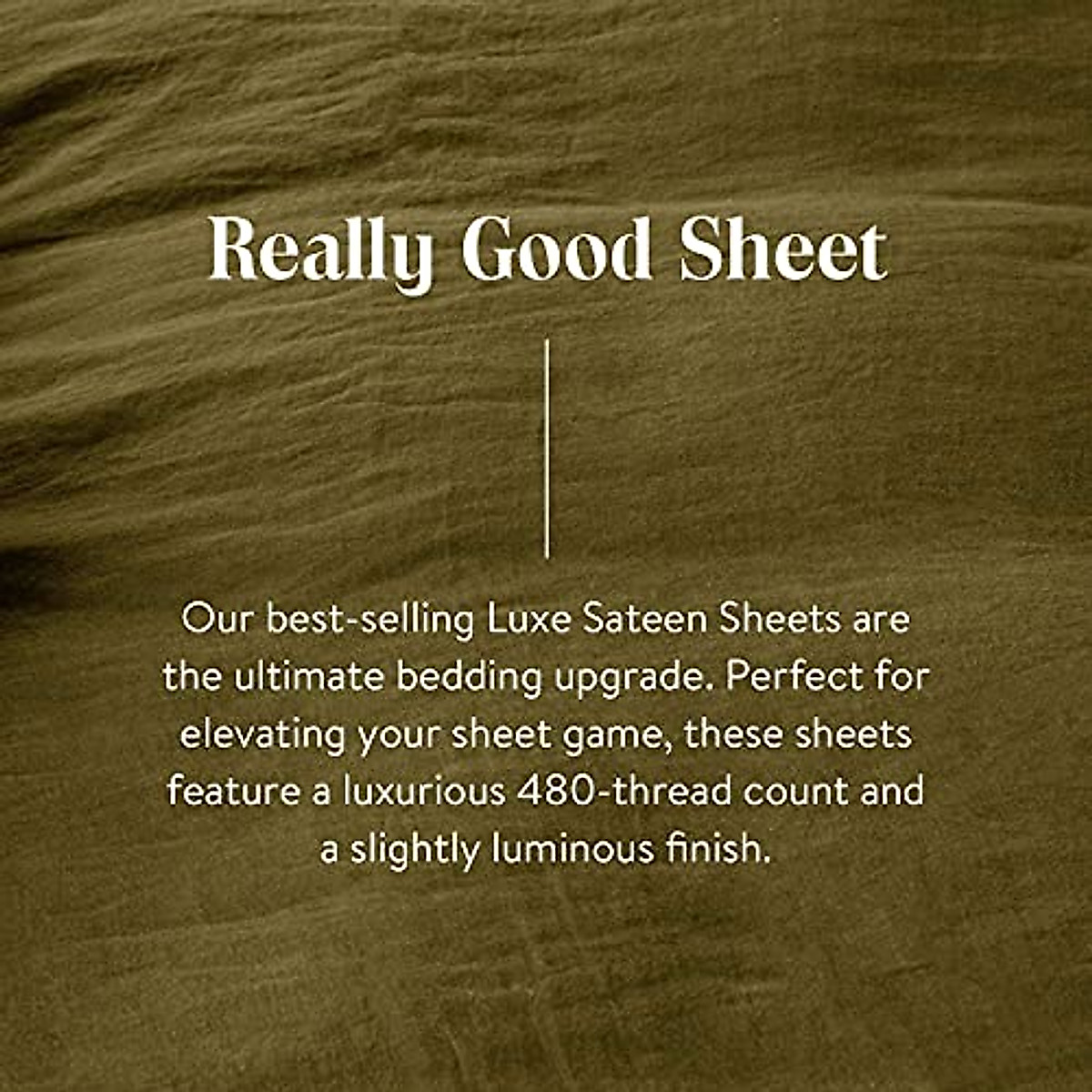 Brooklinen Luxury Sateen 4 Piece King Size Sheets Set in Window Pane - 100% Cotton Sateen Sheets - 1 Fitted Sheet, 1 Flat Sheet, 2 Pillowcases - Best Luxury Sheets