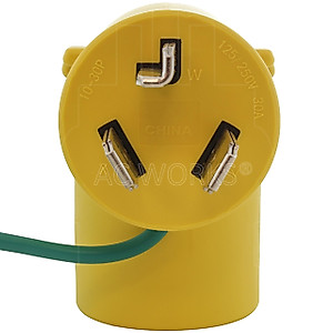 AC WORKS Generator to 30Amp RV Adapter (10-30 30A Old Dryer Compact)