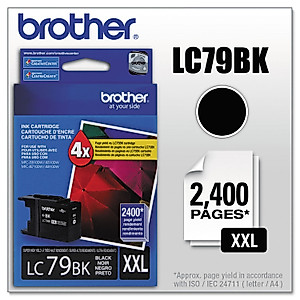 Brother Printer LC-79BK Super High Yield (XXL) Cartridge Ink - Retail Packaging-Black