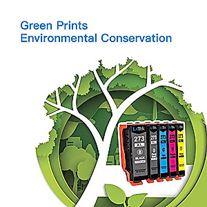 LxTek Remanufactured Ink Cartridge Replacement for Epson 273XL 273 XL to use with XP-820 XP-810 XP-620 XP-610 XP-600 XP-520 Printer (1 Black, 1 Cyan, 1 Magenta, 1 Yellow, 1 Photo Black, 5- Pack)
