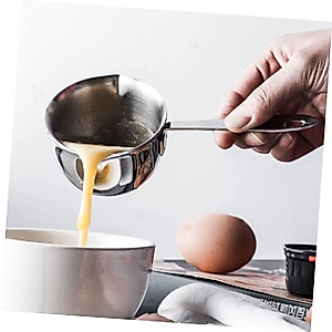 RORPOIR Stainless Steel Boiler Pot for Melting Butter Chocolate and Cheese Versatile Kitchen Oil Heating Bowl with Strainer and Frying Basket for Efficient Cooking and Oil Filtering