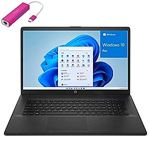 HP 17 17.3" HD+ Premium Business Laptop Computer, Intel Quad-Core i7-1165G7 up to 4.7GHz, 32GB DDR4 RAM, 2TB PCIe SSD, 802.11AC WiFi, Bluetooth 5.0, Jet Black, Windows 11 Pro, iPuzzl Type-C HUB