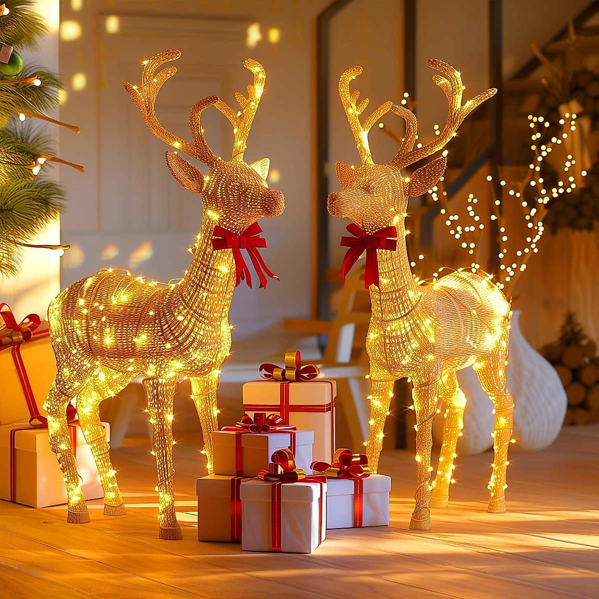 Minetom Fairy Lights Plug in, 33Ft 100 LEDs Waterproof Silver Wire Firefly Lights, UL Adaptor Included, Starry String Lights for Wedding Indoor Outdoor Christmas Patio Garden Decoration, Warm White