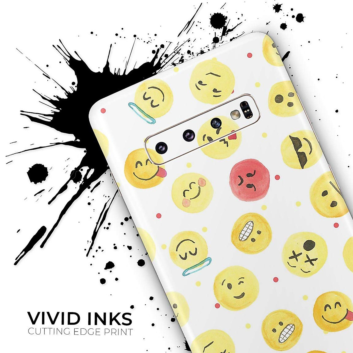 DesignSkinz The All Over Emoji Pattern Protective Vinyl Decal Wrap Skin Cover Compatible with The Samsung Galaxy S20 (Screen Trim & Back Glass Skin)