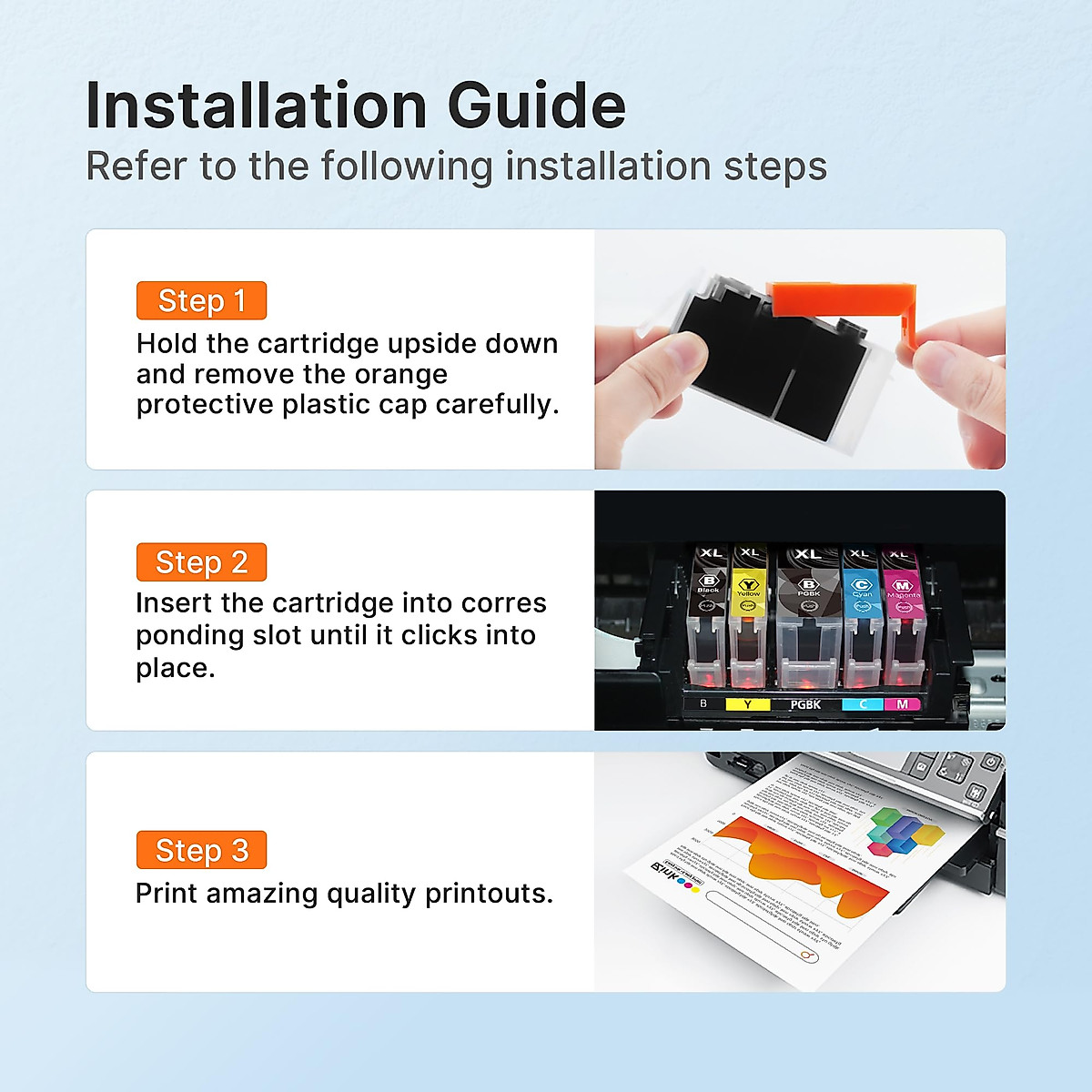 E-Z Ink (TM) Compatible Ink Cartridge Replacement for Canon CLI-271XL CLI 271 XL to use with TS6020 TS9020 TS8020 MG5720 MG5722 MG6820 MG6821 MG6822 MG7720 (3 Cyan,3 Magenta,3 Yellow) 9 Pack