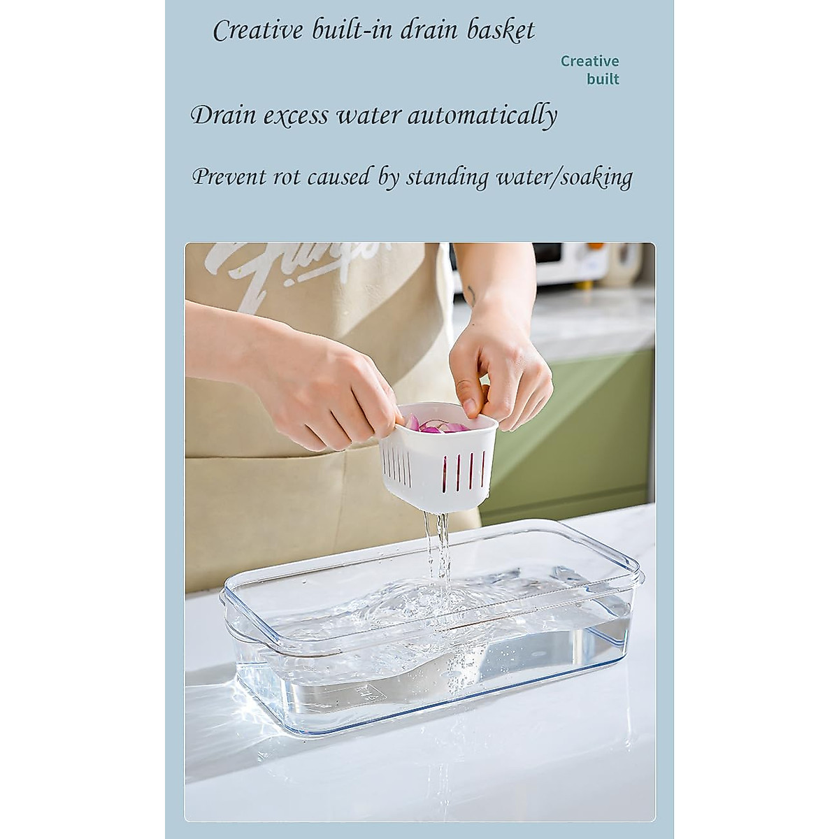 Transparent draining box with draining function, a new choice for keeping kitchen utensils dry