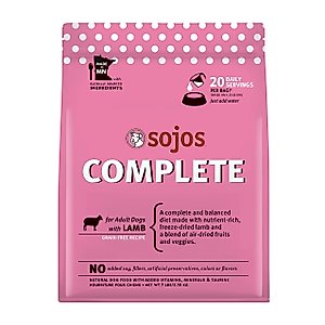Sojos Complete Lamb Recipe Dehydrated Dog Food, 7 lb