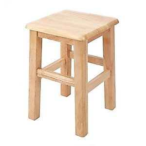 FUWKAIZS Solid Wood Stool, 18 x 12 x 18 inches