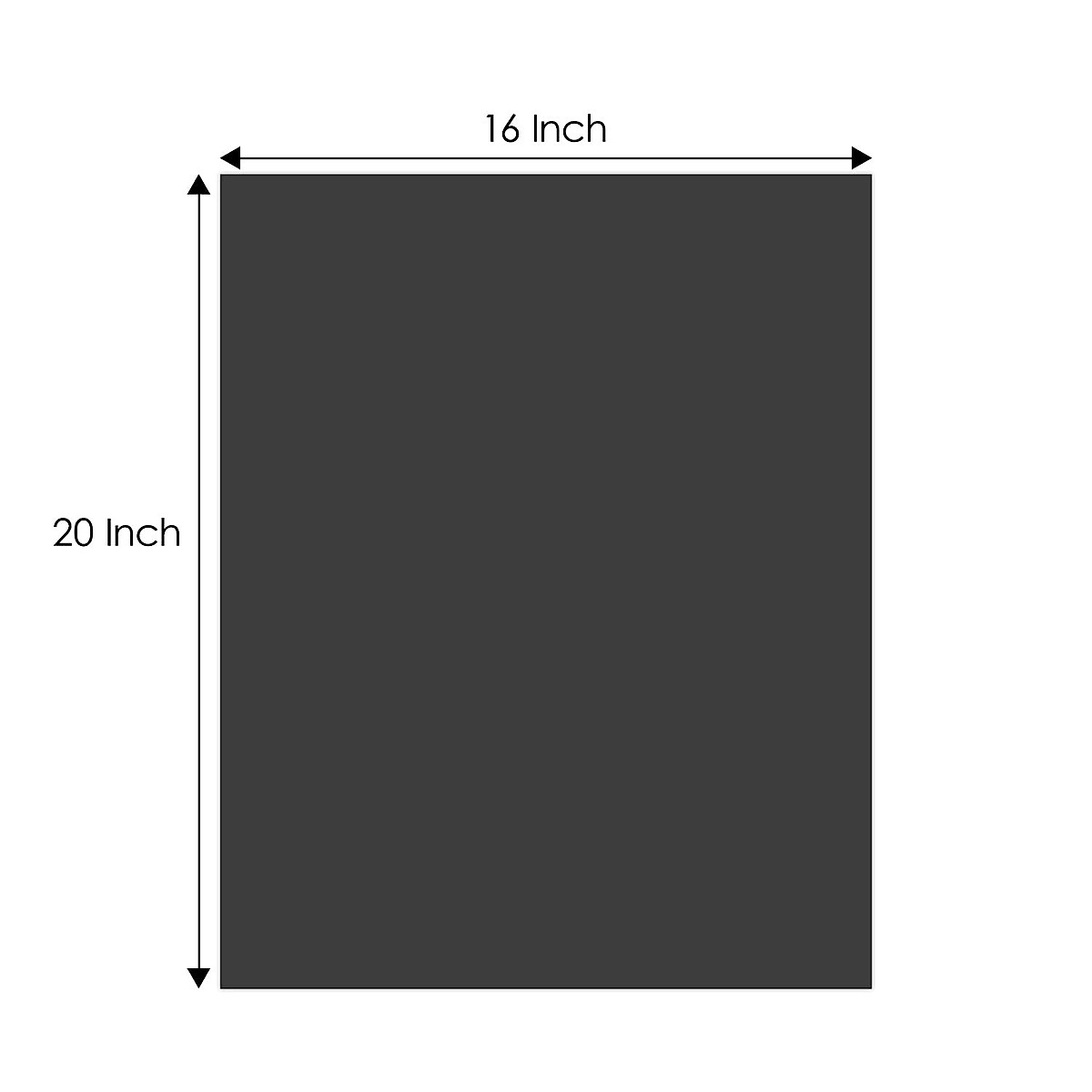 Golden State Art, 10 Pack 16x20 Uncut Photo Mat Matboard, Black Backing Board for Frame, Picture, Print