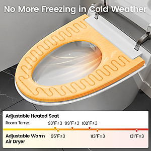 SOTOMO Smart Toilet with Bidet Built-In, Bidet Toilet with 1.06 GPF Auto Flush, Built-In Pump, Auto Open & Close Lid, Heated Seat & Dryer, Remote Control, Night Light, Digital Display, Blackout Flush