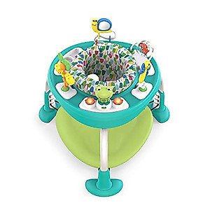 Bright Starts Bounce Bounce Baby 2-in-1 Activity Center Jumper & Table - Playful Pond (Green), 6 Months+
