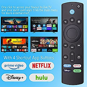 Replacement Voice Remote L5B83G (3rd GEN) Compatible with Fire TV Stick 4K for Amazon Fire TV Stick (2nd Gen, 3rd Gen, Lite, 4K), Fire TV Cube (1st Gen and Later) and Fire TV (3rd Gen)