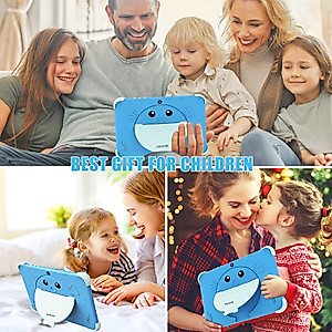 YINOCHE Kids Tablet 10.1 inch Android Toddler Tablet for Kids Children Tablets for Toddlers with Dual Camera 2GB 32GB ROM 1280x800 HD IPS Touch Screen Parental Control YouTube Netflix (Ice Blue)