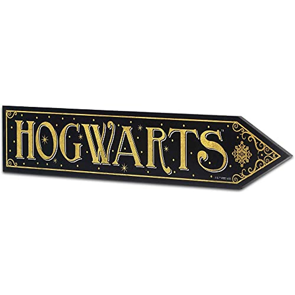 Open Road Brands Harry Potter Hogwarts Arrow Wood Wall Decor - Fun Hogwarts Sign for Kids' Bedroom, Playroom or Movie Room