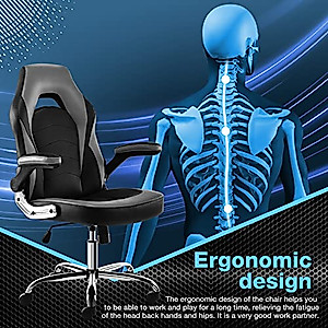 JHK Gaming Chair-Ergonomic Office, Light Grey