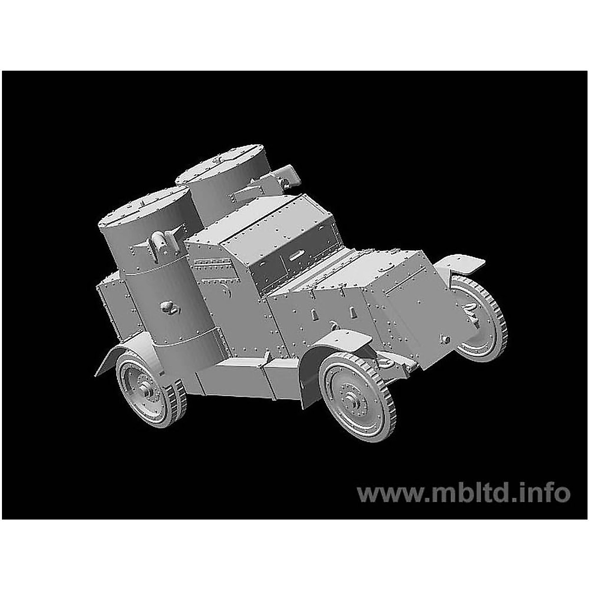 Master Box MB72008 1/72 British Austin Mk.4 Armored Car with Hotchkiss Machine Gun Plastic Model