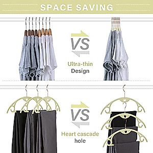 IEOKE Velvet Clothes Hangers, 50-Pack No Shoulder Bumps Suit Hangers Ultra Thin Space Saving 360 Degree Swivel Heavy Duty Hook Durable Hangers for Sweaters,Coat,Jackets,Pants,Shirts,Dresses (Ivory)